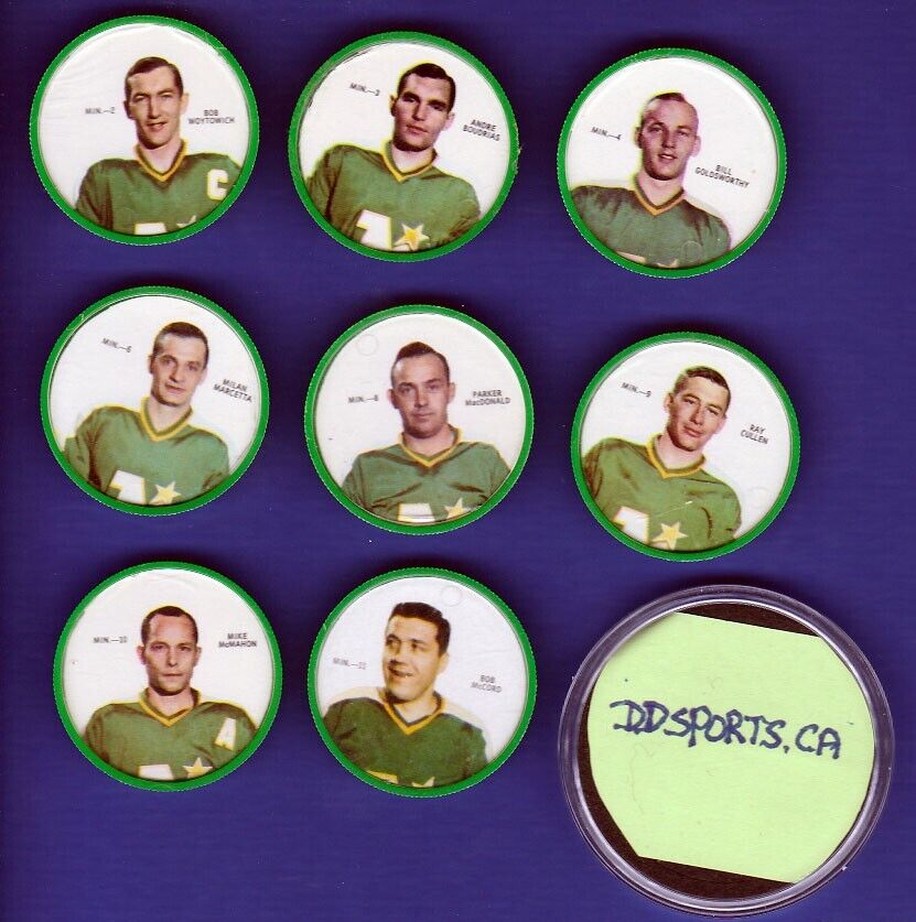 1968-69 Sherriff Coins Set-Break #4 Milan Marcetta Minesota North Star ...